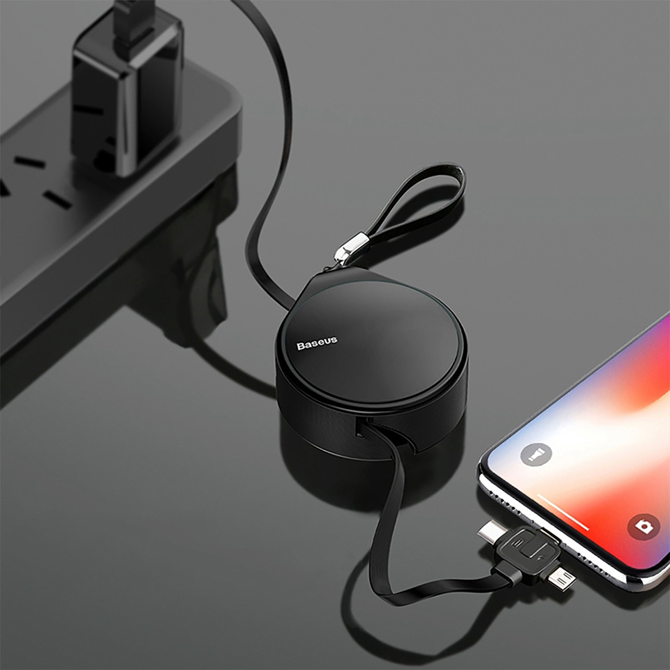 Baseus Retractable Type-C / Lightning / Micro USB Charging Cable Baseus Retractable Type-C / Lightning / Micro USB Charging Cable